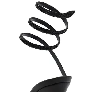 Rene Caovilla Embellished High-heeled Sandals - Black