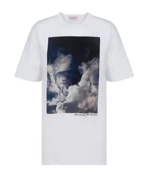Alexander McQueen Storm Skull Print T-shirt - White
