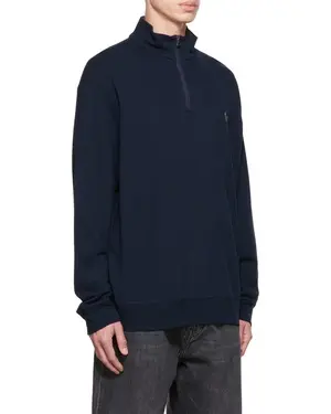 Polo Ralph Lauren Embroidered Logo Quarter-zip Pullover - Black