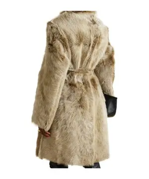 Nour Hammour Long Sleeved Fur Coat