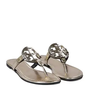 Tory Burch Miller Flat Sandals - Gold