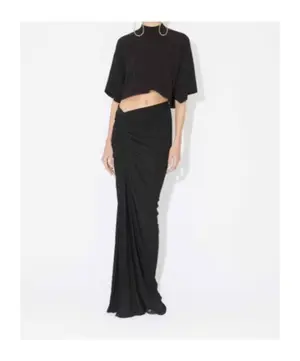 Alaïa Soft Jersey Draped Skirt