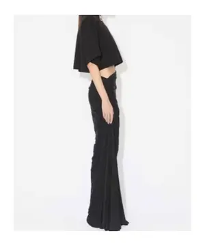 Alaïa Soft Jersey Draped Skirt