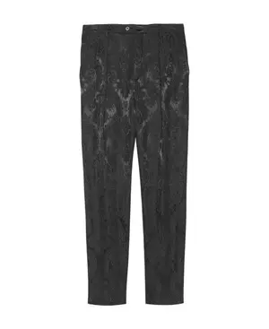 Saint Laurent Paisley Jacquard Straight Trousers