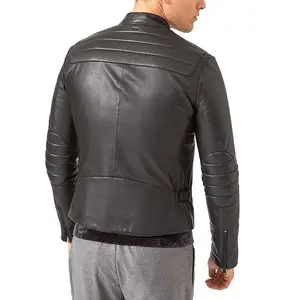 Emporio Armani Logo Leather Jacket