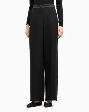 Giorgio Armani Embellished Silk Trousers