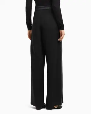 Giorgio Armani Embellished Silk Trousers