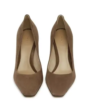 THE ROW Square Toe High Heels - Beige