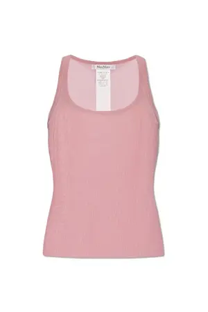 Max Mara Sleeveless Ribbed Round Neck Top - No
