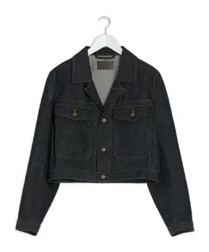 LEMAIRE Button-fastening Patch-pocket Denim Jacket - Black