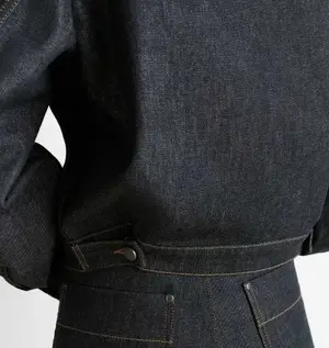 LEMAIRE Button-fastening Patch-pocket Denim Jacket - Black