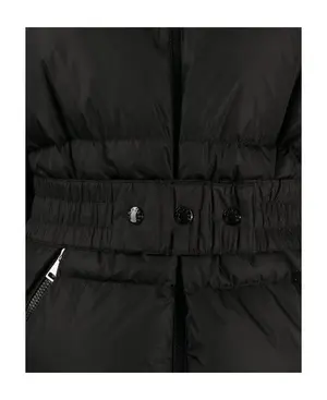 Moncler Belted Puffer Jacket With Removable Hood