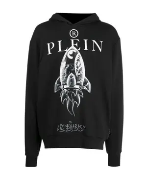 Philipp Plein Monsters Pattern Printed Hoodie