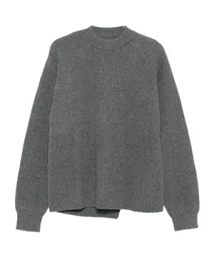 JIL SANDER Crew Neck Sweater With Asymmetrical Detail