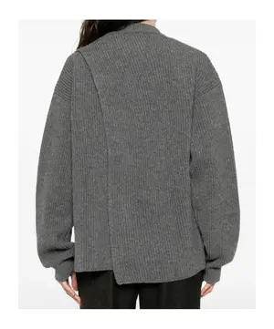 JIL SANDER Crew Neck Sweater With Asymmetrical Detail
