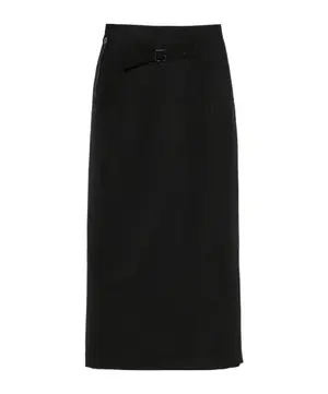 LEMAIRE Slited Straight Hem Midi Skirt