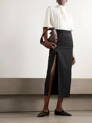 LEMAIRE Slited Straight Hem Midi Skirt