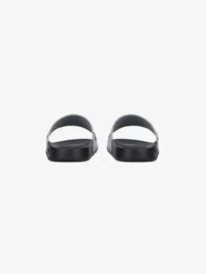 Givenchy Metallic-effect Logo Slides - Silver