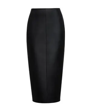 Alaïa Leather Midi Skirt