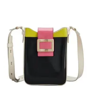 ROGER VIVIER Logo Engraved Color Blocked Crossbody Bag