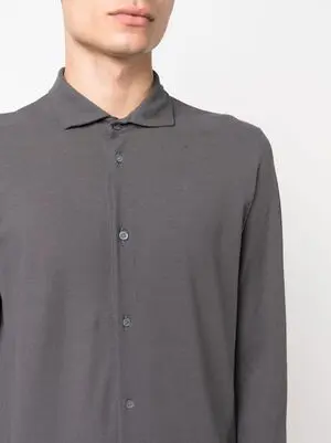 ZANONE Buttoned Long-sleeved Shirt - Gray