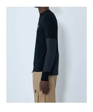 Moncler Long-sleeved Knitwear With Chest Logo Patch