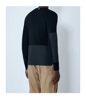 Moncler Long-sleeved Knitwear With Chest Logo Patch