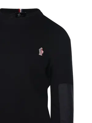 Moncler Logo Embroidered Knitted Jumper