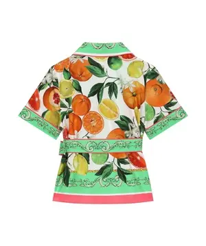 Dolce & Gabbana Citrus Print Cotton Shirt