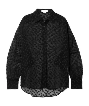 Stella McCartney Sheer Polka Dot Chiffon Shirt