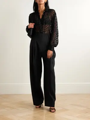 Stella McCartney Sheer Polka Dot Chiffon Shirt