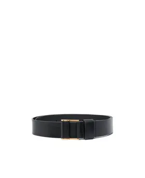 Saint Laurent Leather Corset Belt - Black