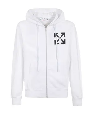 Men's Off-White Zip-Up Hoodies
