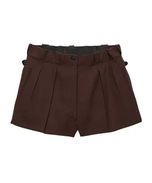 Prada Pleated Shorts - Ebony