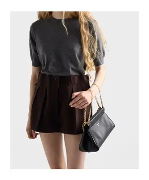 Prada Pleated Shorts - Ebony