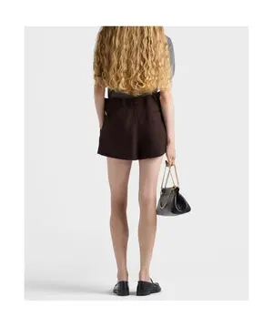 Prada Pleated Shorts - Ebony