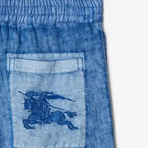 Burberry Equestrian Knight Motif Turn-up Cuff Shorts