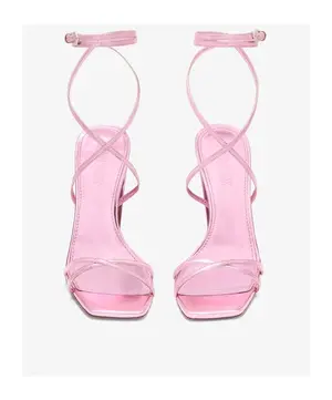 Paris Texas Diana Crossover Strap Heeled Sandals