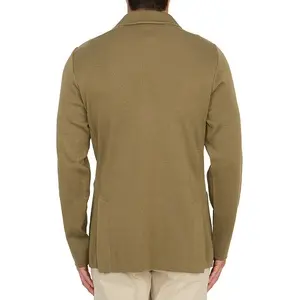 LARDINI Double-breasted Cotton Blazer - Green