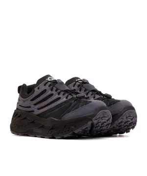 Hoka One One Round Toe Lace-up Sneakers - Black