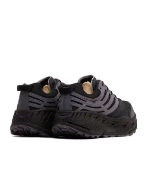 Hoka One One Round Toe Lace-up Sneakers - Black