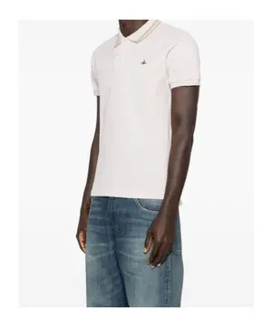 VIVIENNE WESTWOOD Tipped Collar Polo Shirt - White