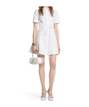 Gucci Embossed Heavy Cotton Poplin Dress