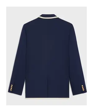 Celine Diagonal Wool Classic Blazer - Ink