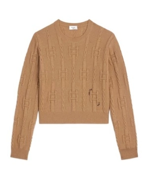 CELINE Celine Cashmere Crewneck Sweater With Chains Motif