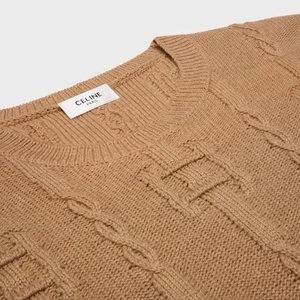 Celine Cashmere Crewneck Sweater With Chains Motif