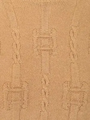 Celine Cashmere Crewneck Sweater With Chains Motif