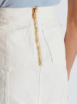 Balmain Embellished Coin Button Mini Skirt