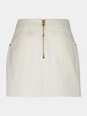 Balmain Embellished Coin Button Mini Skirt