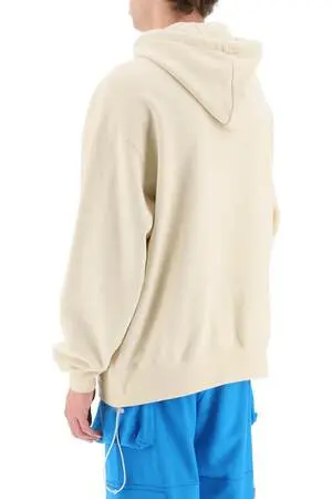 BONSAI Slogan Printed Drawstring Hoodie - White